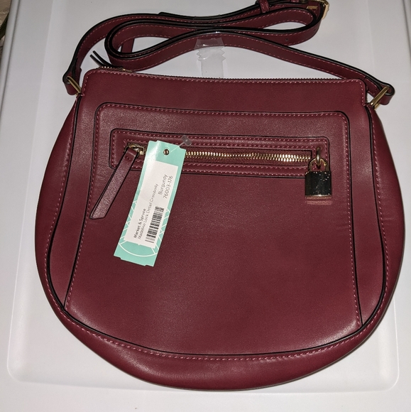 Market & Spruce | Bags | Market Spruce Burgundy Madeline Lock Crossbody ...